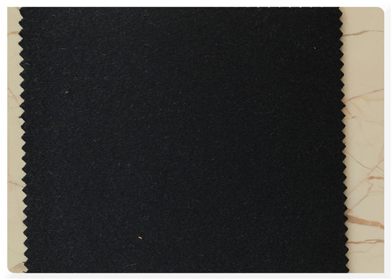 Black / Navy Double Faced Cashmere Fabric 100% Wool , Wool Coating Fabric Double Sided