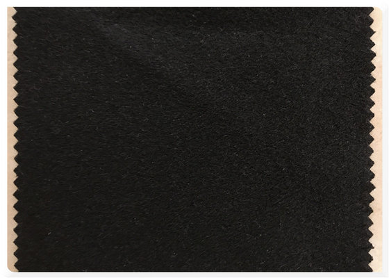 Black / Navy Double Faced Cashmere Fabric 100% Wool , Wool Coating Fabric Double Sided