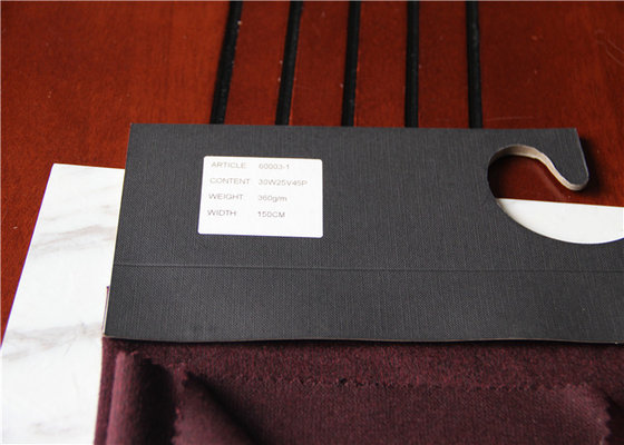 Mens Long Winter Coat Cashmere Coating Fabric Wine Red 360 G Customized