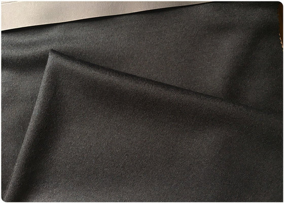 Striped Wool Fabric With Unclear Black Pinstripe , Cashmere Coating Fabric 30% Wool