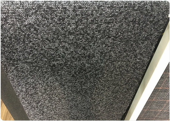 Dark Gray 85% Polyester Wool Fabric , Woven Stretch Fabric Tweed  Knitted