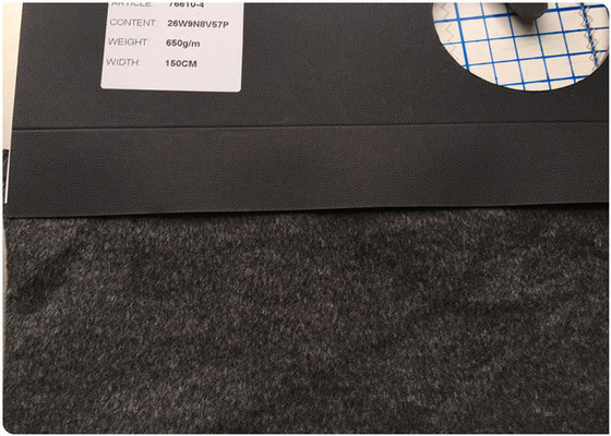 26 W Grey Stretch Wool Fabric 9% Nylon  57 Polyester 650 G Per Meter For Socks / Hats