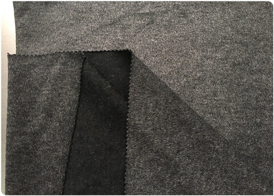 26 W Grey Stretch Wool Fabric 9% Nylon  57 Polyester 650 G Per Meter For Socks / Hats