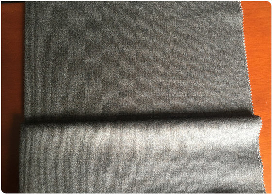 Autumn 30% Wool Serge Fabric With Brown Pinstripe , Early Winter Suit Wool Fabric