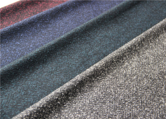 Scarf Herringbone Knitted Terry Cloth Fabric 50% Wool 620 G / M Dry Cleaning