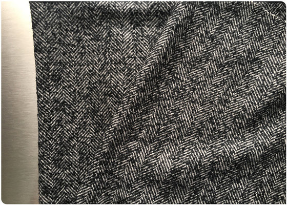 Terry Cloth Herringbone Wool Fabric Home / Industry 58 Wool 42 Polyester