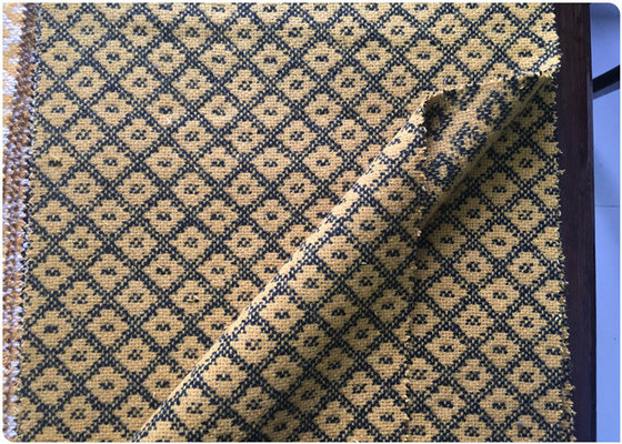 820 G Plaid Jacquard Wool Fabric Tweed For Fancy Suiting / Lady Winter Skirt