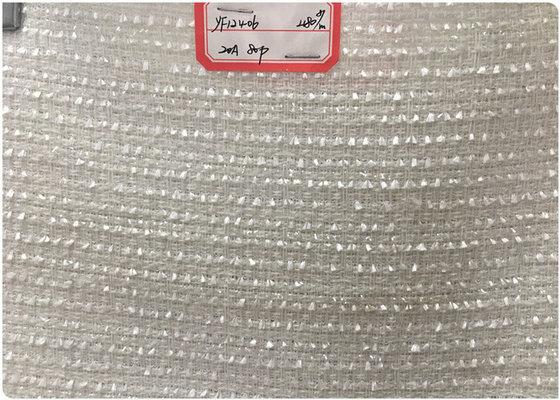 Smooth White Woven Lightweight Wool Fabric With 20A 80P 10 Other Mixed