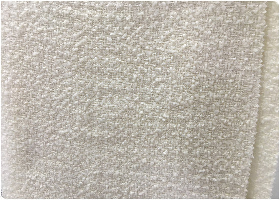 Twill Dobby Organic Wool Fabric OEM , White Cashmere Wool Fabric In Stock