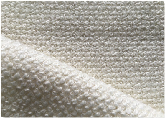 Cream Color Velour Lightweight Wool Fabric Tweed 150CM 50w 26R 24A 580 G