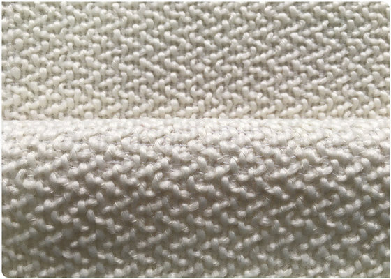 Customized Women Coat Tweed Wool Fabric 150CM Cream Color Channel Style