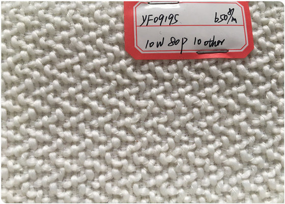 Customized Women Coat Tweed Wool Fabric 150CM Cream Color Channel Style
