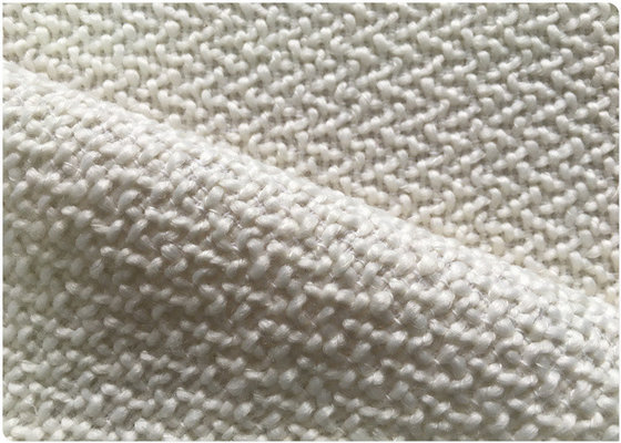 Customized Women Coat Tweed Wool Fabric 150CM Cream Color Channel Style