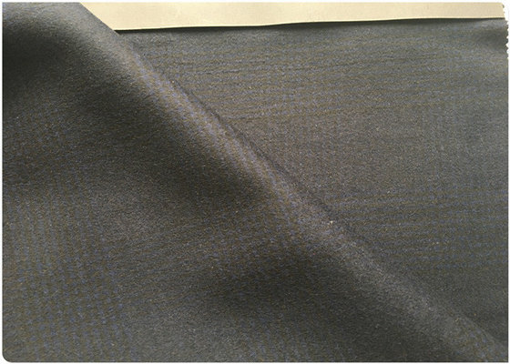 Tartan Double Faced Wool Coating Fabric With Horizontal And Vertical Line