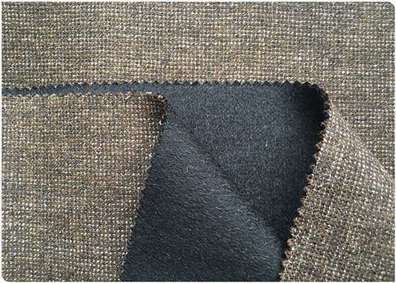 Heavy Brown Coating Wool Fabric 150CM Width 750 Gram Per Meter Double sided