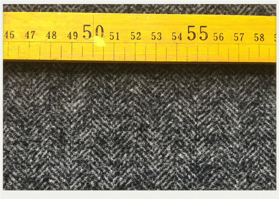 Men / Women Apparel Wool Blend Suiting Fabric With Small Herringbone Coat/Suit
