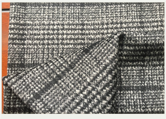 One side Tartan , Black And White Hounds tooth / Swallow Grid Plaid Fabric