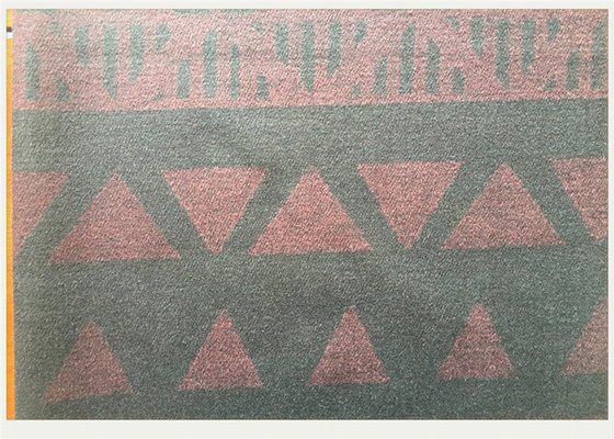Red And Black Jacquard Wool Fabric 150CM Width With 35% Polyester / 50 W 