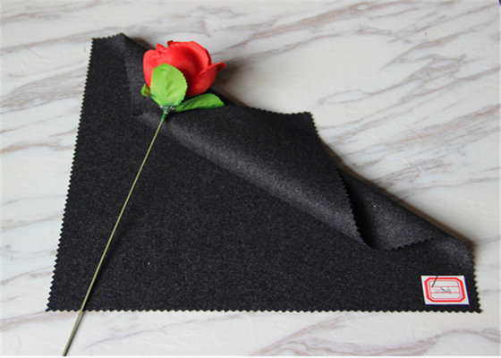 Grey Wool Melton Fabric 150cm Width , Mens Long Winter Coat Fabric 60w