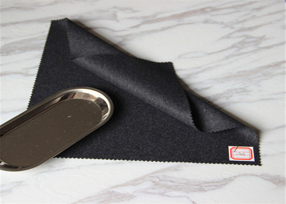 Grey Wool Melton Fabric 150cm Width , Mens Long Winter Coat Fabric 60w