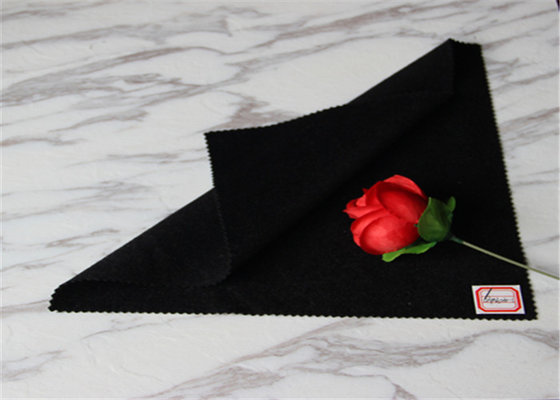 Women Skirts Black Coating Wool Fabric With 30% Polyester 600g Per Meter