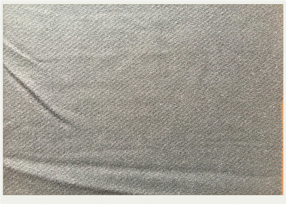 Soft Luster Gray 100% Twill Wool Fabric 740 Gram Per Meter Thick Winter Long Coat