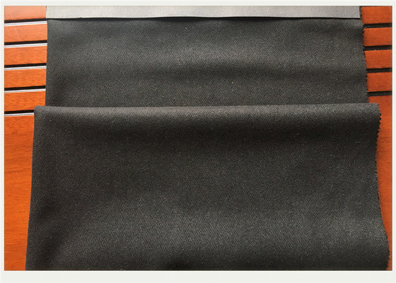 30 W 60 Polyester Twill Wool Fabric Black 600 Gram Per Meter In Stock