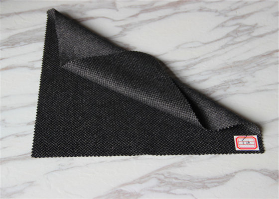 Brown Small Herringbone Wool Fabric Wheat Style For Melton Jacket And Coat