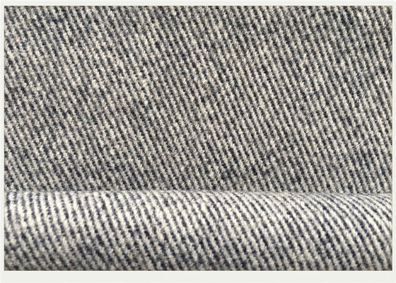 Lightweight Tweed Gray Twill Wool Fabric For Long Winter Women'S Coats