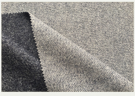 Lightweight Tweed Gray Twill Wool Fabric For Long Winter Women'S Coats