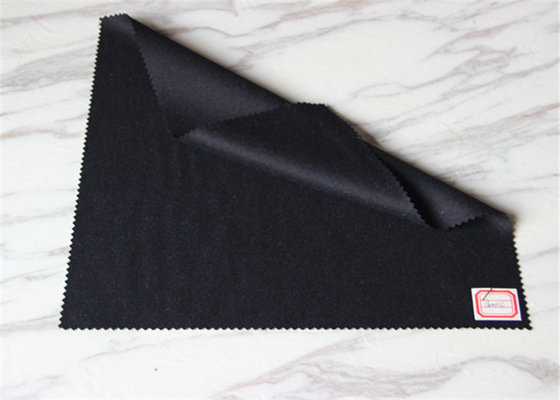 150CM Navy Melton Light Flannel Wool Fabric In Stock 380 Gram Per Meter