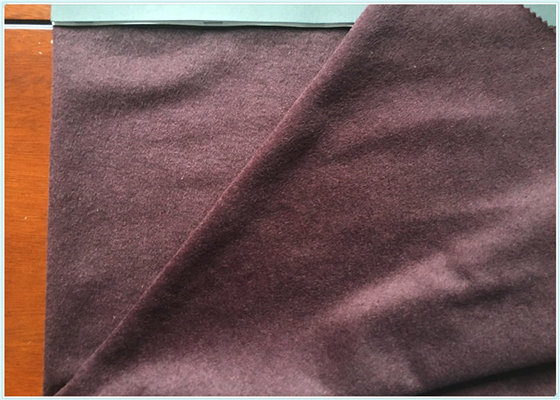 Pink Wool Cashmere Coating Fabric Knitted , Customized Wool Blend Suiting Fabric