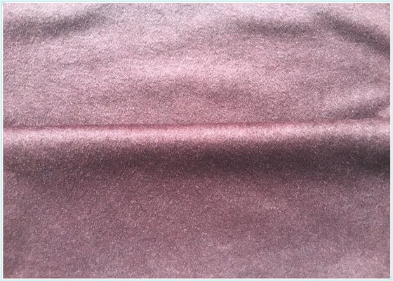 Pink Wool Cashmere Coating Fabric Knitted , Customized Wool Blend Suiting Fabric