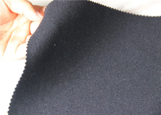 In Stock Midnight Blue Navy Melton 50w Woven Black  650 G/Meter For Winter Coats