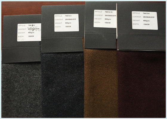 26% Wool Soft Melton Wool Fabric ODM  For Durable Womens Wool Winter Coats