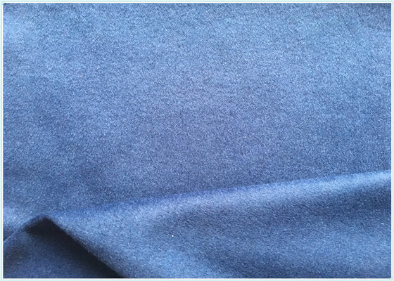 26% Wool Stretch Fabric For Suit Coat , Blue Soft Wool Fabric In Stock