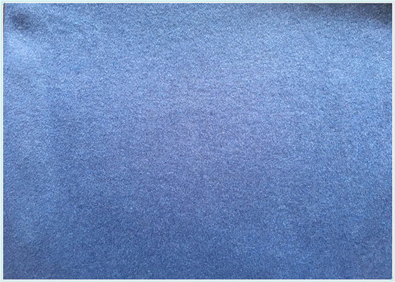 26% Wool Stretch Fabric For Suit Coat , Blue Soft Wool Fabric In Stock