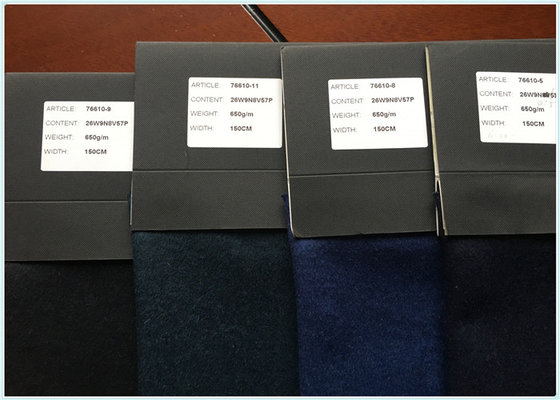 Soft 150CM Stretch Wool Fabric Anti Pilling Windproof Without Herringbone