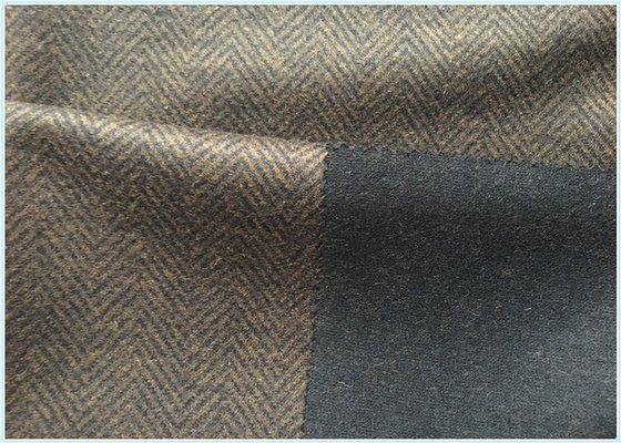 Various Colors Stretch Wool Fabric With Herringbone 650 Gram Per Meter