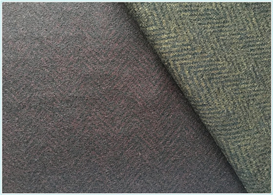 Various Colors Stretch Wool Fabric With Herringbone 650 Gram Per Meter