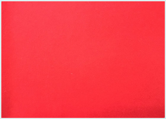 Woman Apparel Red Wool Fabric Melton 650 G / M 150CM Width For Dress Garment