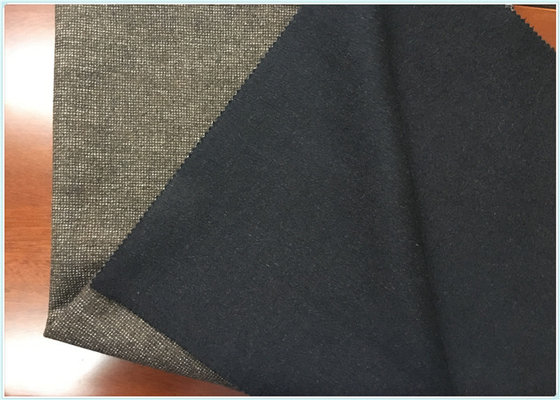 Customized Double Faced Wool Coating Fabric Gray And Black With Warm Feeling