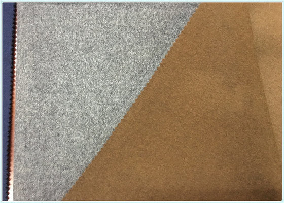 50% Wool Blend Fabric For Coats , Soft Light Grey Wool Fabric Heavyweight