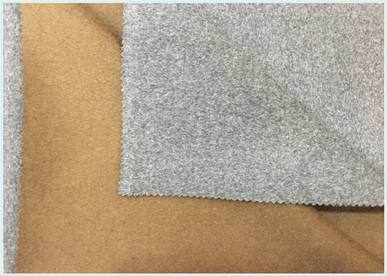 50% Wool Blend Fabric For Coats , Soft Light Grey Wool Fabric Heavyweight