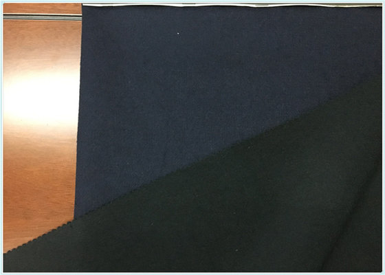 Black Navy Double Faced Wool Coating Fabric Without Twill Heavyweight 150cm Width