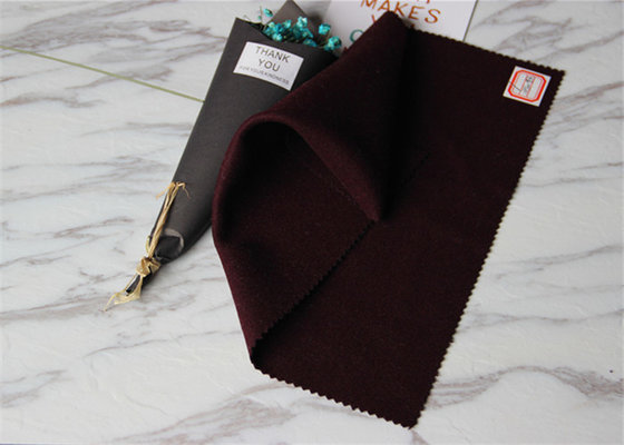 Dark Wine Red Scarlet Melton Wool Fabric 150 Cm Width For Winter Mens Coats