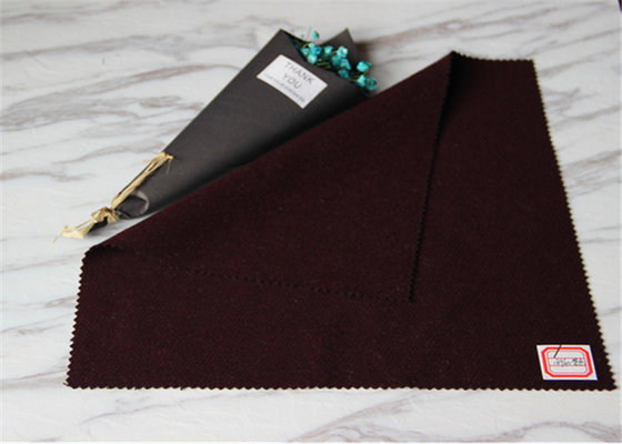 Dark Wine Red Scarlet Melton Wool Fabric 150 Cm Width For Winter Mens Coats