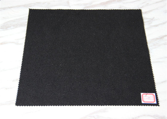 Black Winter Clothing Melton Wool Fabric Anti Pilling 50 Wool 620 G / M Windproof