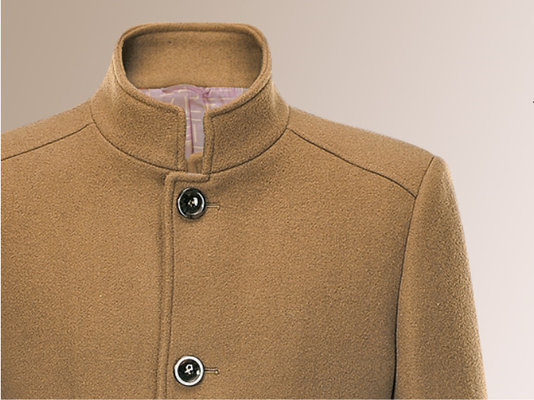 Fashion Formal Khaki Medium Wool Blend Winter Coat / Single Breasted Wool Coat