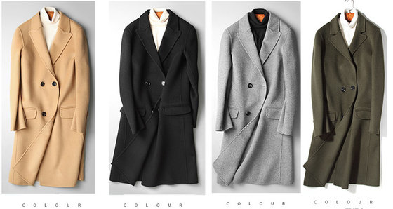 Slim Soft Business Causal Men's Double Faced Wool Coat No Lining